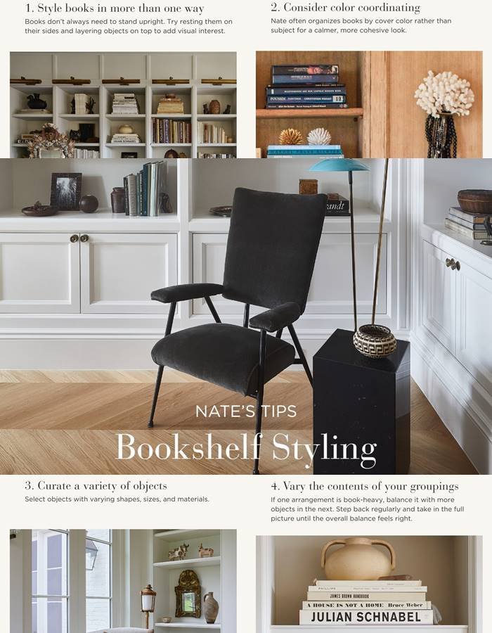 Nate Berkus Bookshelf Styling Tips for a Calm & Collected Home - Nate ...